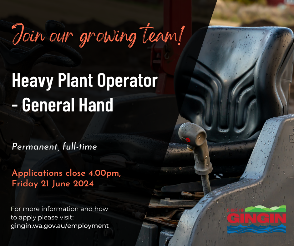 Employment Opportunity - Heavy Plant Operator - General Hand » Shire of ...