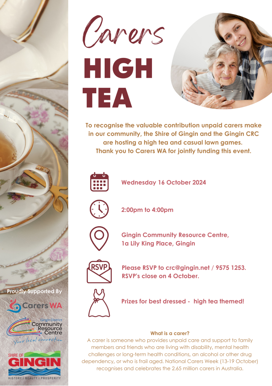 Carers High Tea » Shire of Gingin