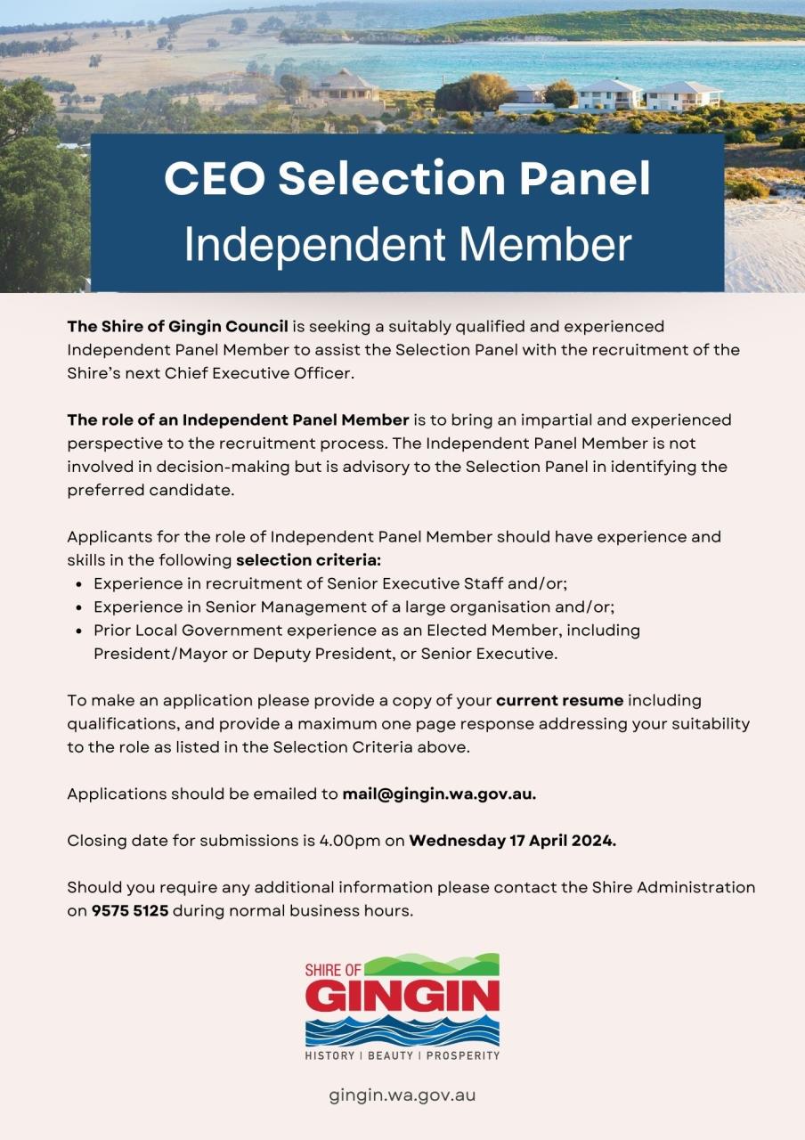 News Story - CEO Recruitment - Seeking Independent Member for Selection ...