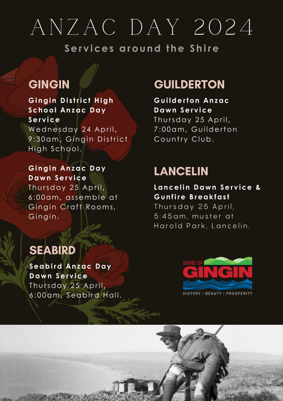 News Story - Anzac Day Services around the Shire » Shire of Gingin